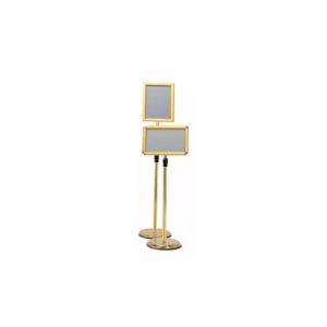 A4 & A3 Metal Standing Poster Display Stand with Rotating Frame Golden